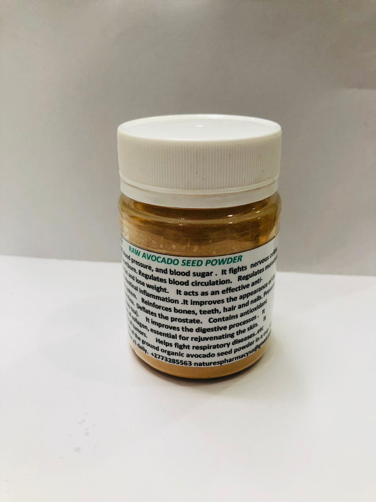 RAW AVOCADO SEED POWDER 70gms - NATURE`S PHARMACY MABONENG SOUTH AFRICA