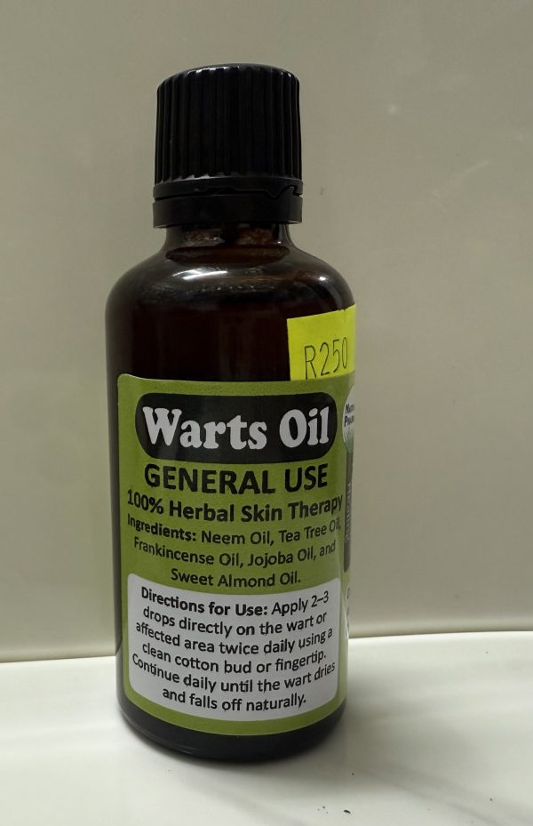 Warts oil 50mls - NATURE`S PHARMACY MABONENG SOUTH AFRICA